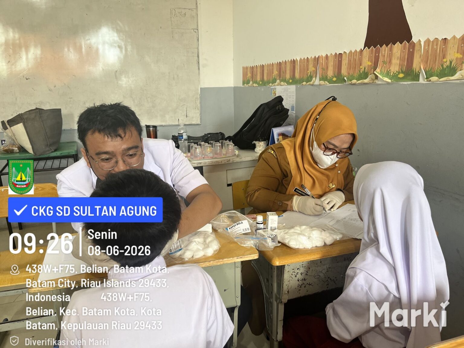 Cek Kesehatan Gratis di SD Sultan Agung – Puskesmas Botania Kota Batam